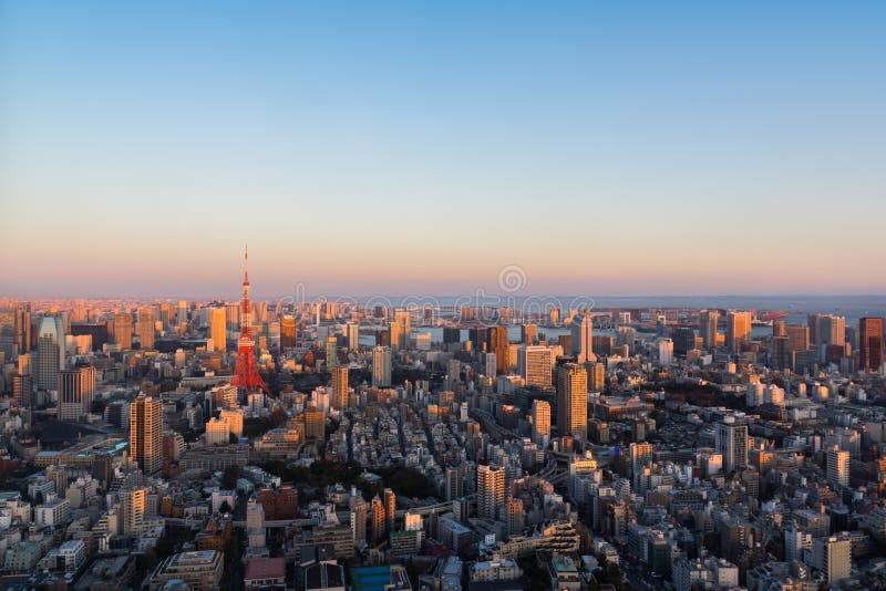 Tokyo skyline editorial stock image. Image of skyscraper - 90921339