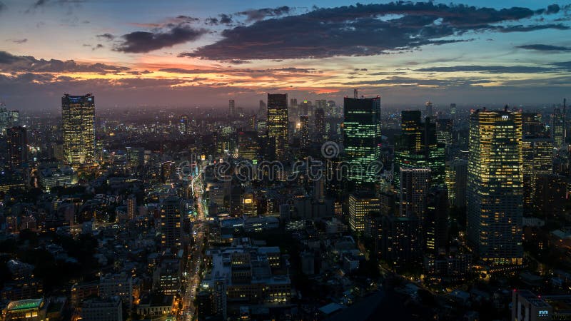Tokyo Skyline during Sunset As Seen from the Tokyo Tower, Japan ...