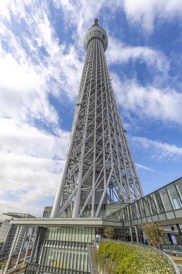 Tokyo Skytree Against Cloudy Blue Sky Editorial Photography - Image of ...