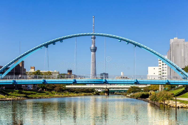 Tokyo Skytree with Blue Sky Tokyo,Japan Editorial Photo - Image of ...