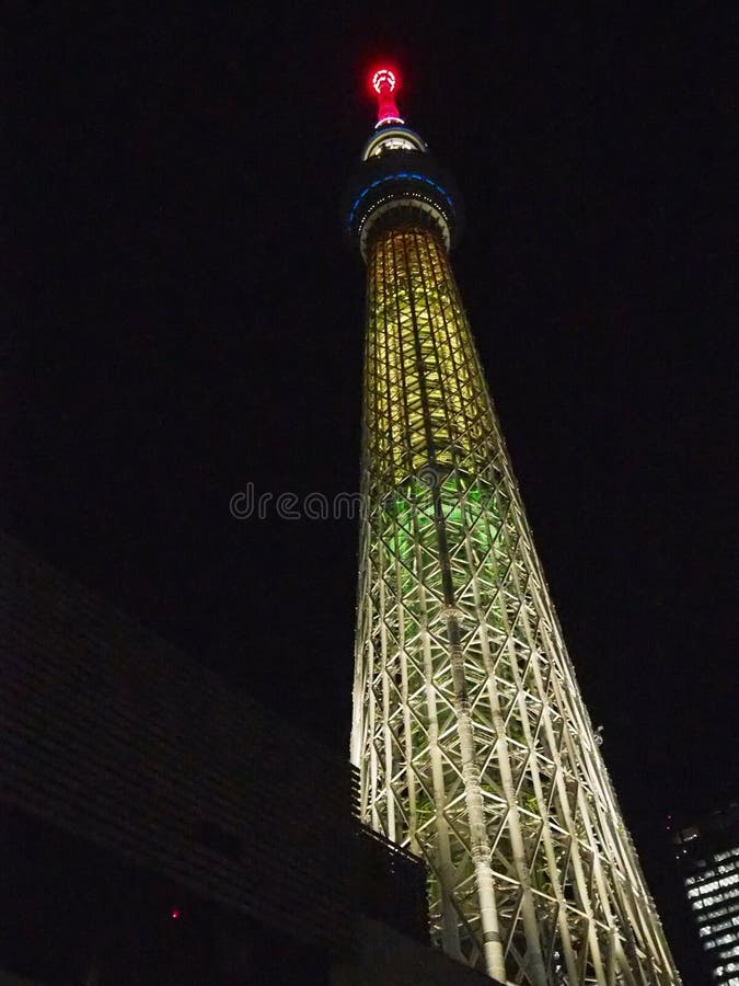 Tokyo SkyTree - Special Lightning Editorial Photo - Image of japan ...