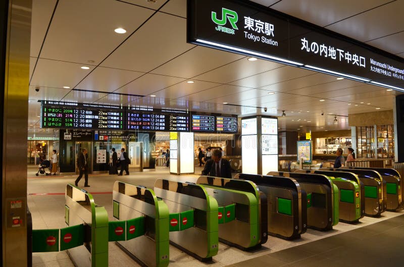 Japanese Train Station Ticket Gate Editorial Image - Image of middle ...