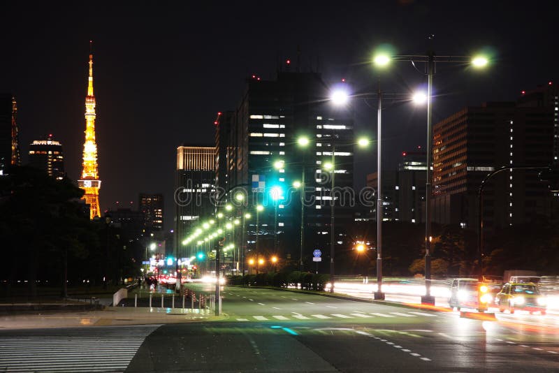 Tokyo Street Lighting stock image. Image of landscape - 9285089