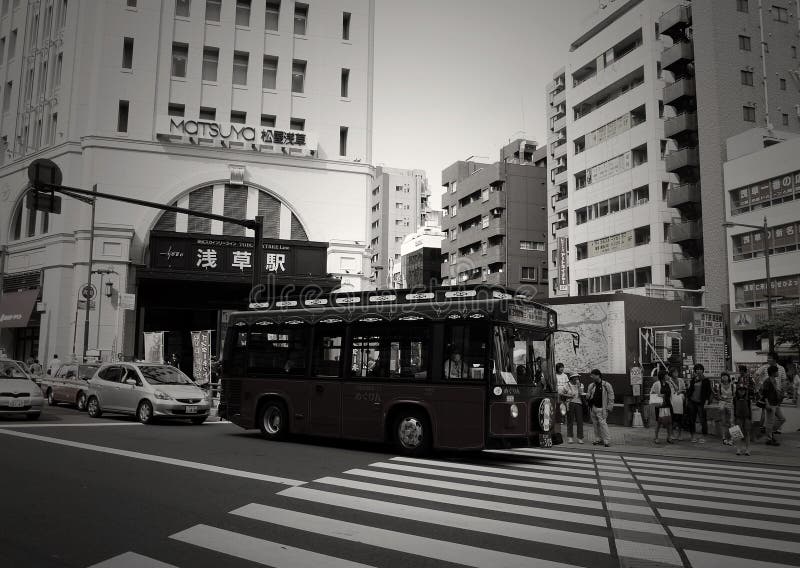Tokyo Street editorial image. Image of tokyo, asia, blackandwhite ...