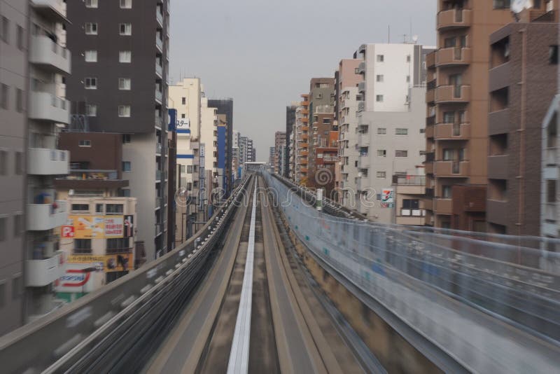 Tokyo Subway Overground Train Nippori Toneri Liner Stock Image - Image ...