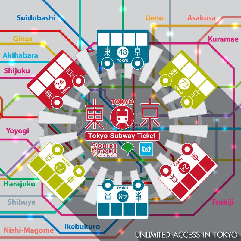 Tokyo Subway Pass. Vector Illustration Stock Illustration ...