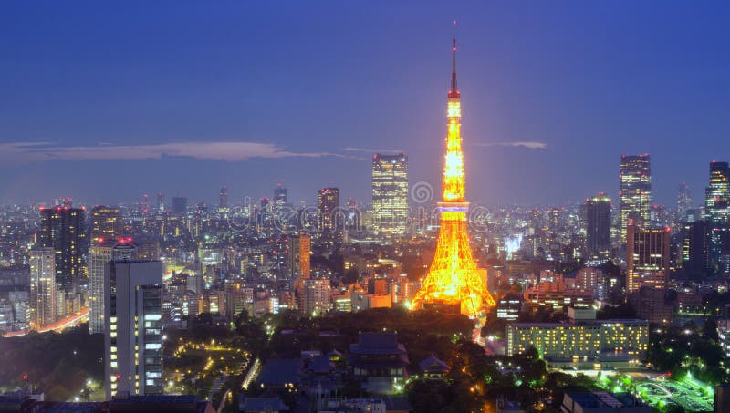 Tokyo Tower stock photo. Image of metropolitan, dusk - 22381806