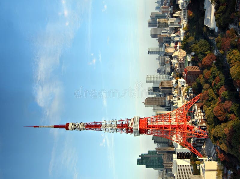 Tokyo tower by night stock photo. Image of landmark, freeway - 9087940