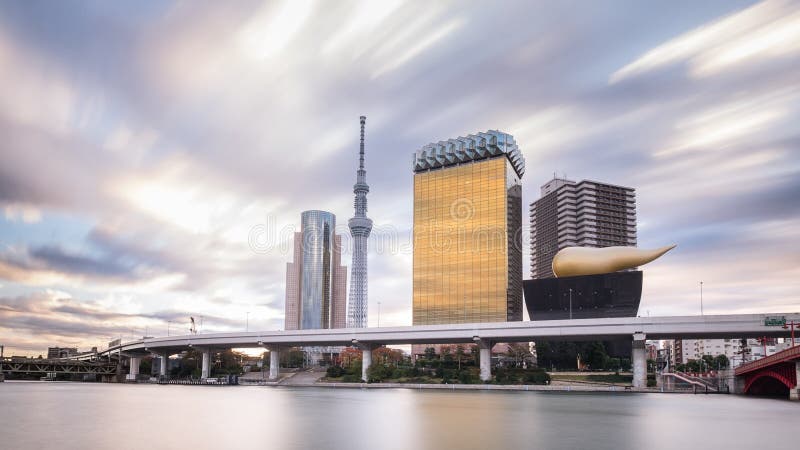 Tokyo Tower Asahi Tower Sumida River Asakusa Tokyo Editorial Stock ...