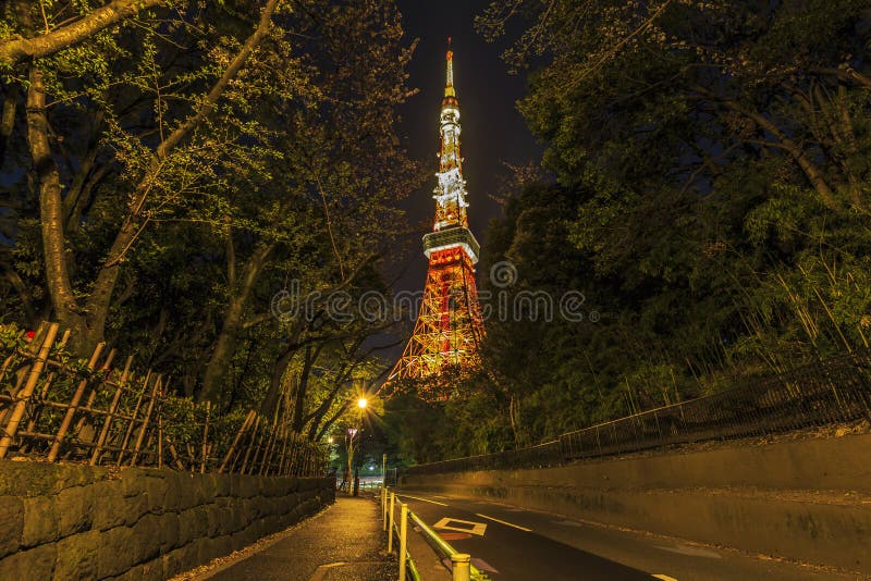 Tokyo Tower from the Bottom Editorial Image - Image of city, skyline ...