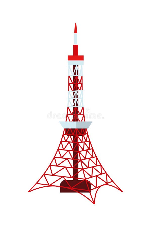 Tokyo Tower Japanese Landmark Stock Vector - Illustration of tokyo ...