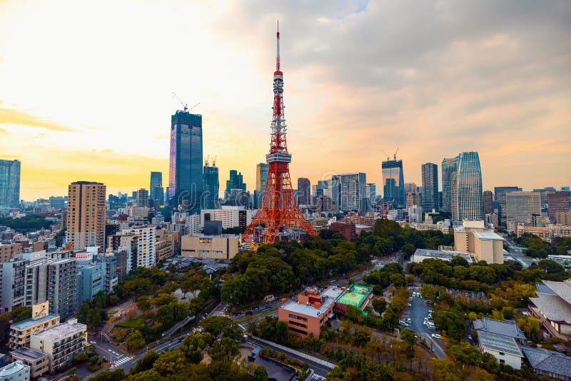 Tokyo Tower, in Minato, Tokyo, Japan Stock Photo - Image of famous ...