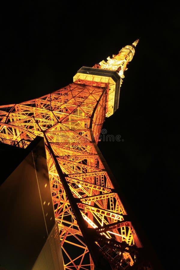 Tokyo tower night scene stock photo. Image of outdoor - 9074904