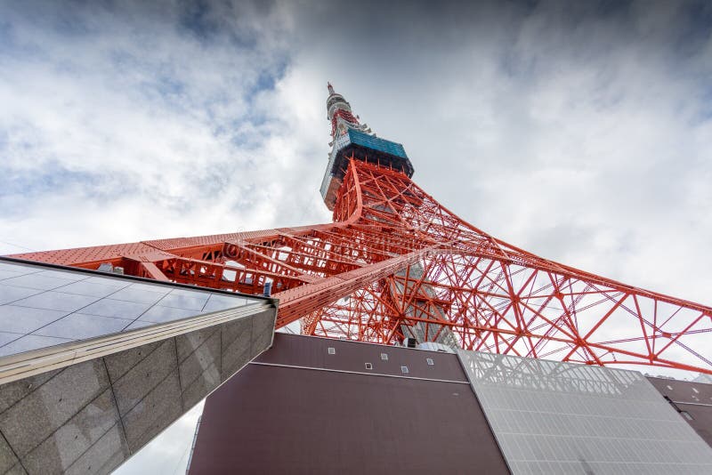 Tokyo Tower in Tokyo Side View Stock Photo - Image of famous, high ...
