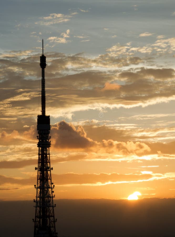 Tokyo Tower with Sunset stock photo. Image of telecommunication - 27792308