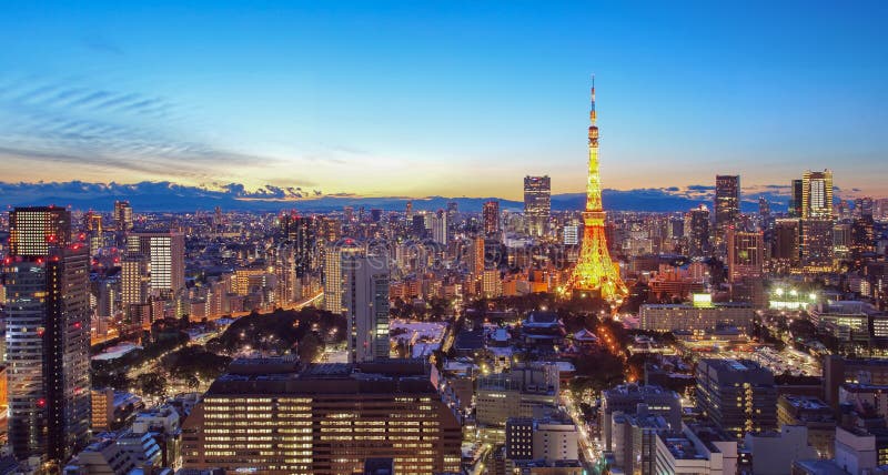 Tokyo Tower and Tokyo City View Stock Photo - Image of metropolis ...