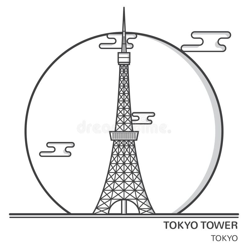 Tokyo Tower. Vector Illustration Decorative Design Stock Vector ...