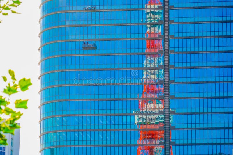 Tokyo Tower and Window Souji Stock Photo - Image of cultural ...