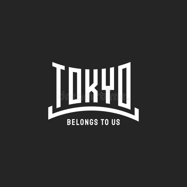 Tokyo Typography Emblem stock vector. Illustration of style - 383343299