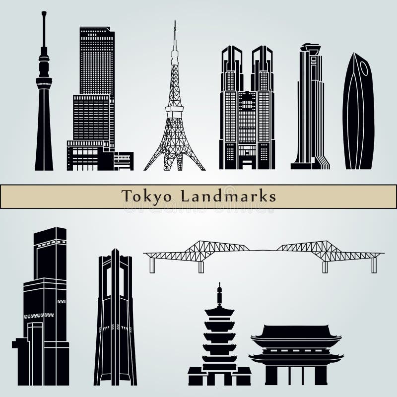 Tokyo V3 Landmarks editorial stock image. Illustration of japan - 86669224