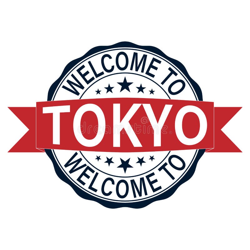 Tokyo Welcome To Word Text with Handwritten Font and Red Hearts Square ...