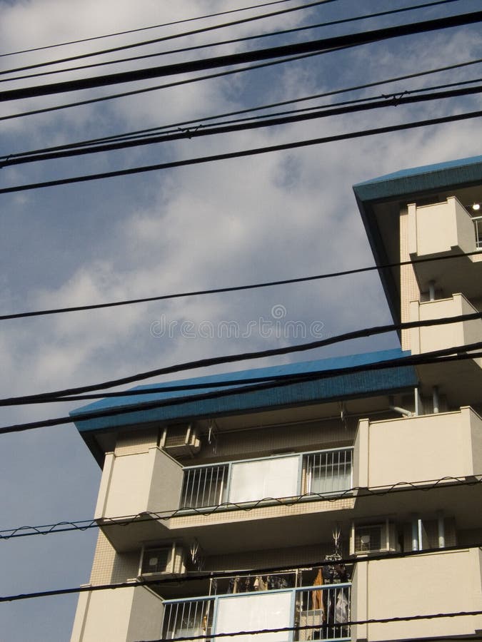 Tokyo Wires stock photo. Image of balcony, lines, high - 363686