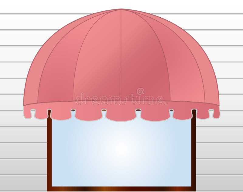 Toldo Del Escaparate En Color De Rosa Rojizo Ilustración del Vector ...