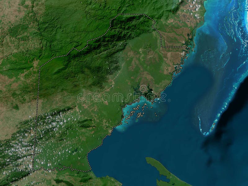Toledo, Belize. High-res Satellite. No Legend Stock Image - Image of ...