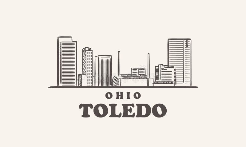 Toledo Ohio Skyline Stock Illustrations – 76 Toledo Ohio Skyline Stock ...