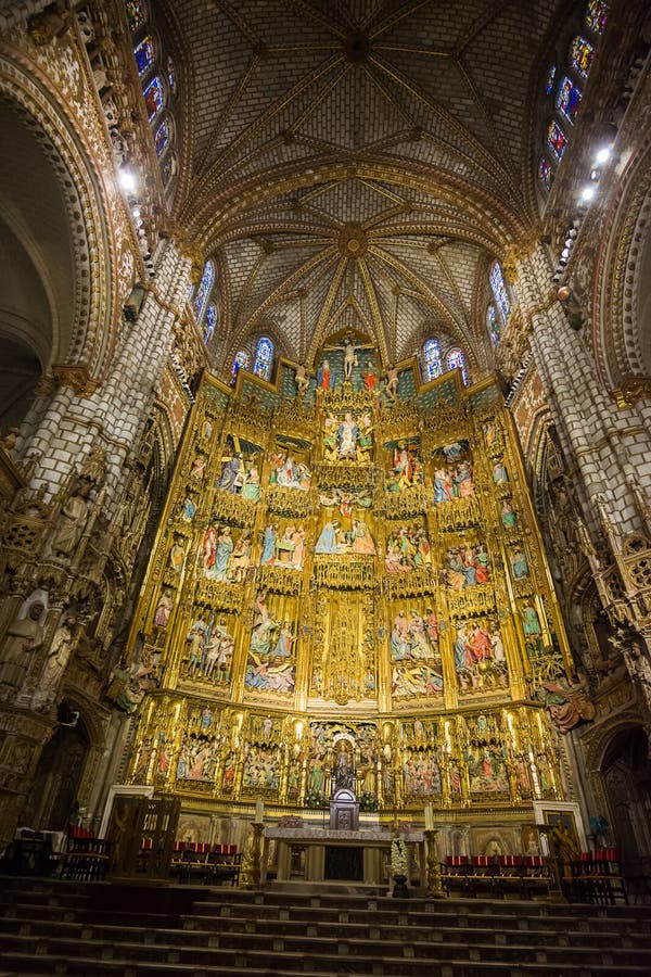 Retablo in the Main Chapel Inside the Cathedral of Toledo Editorial ...