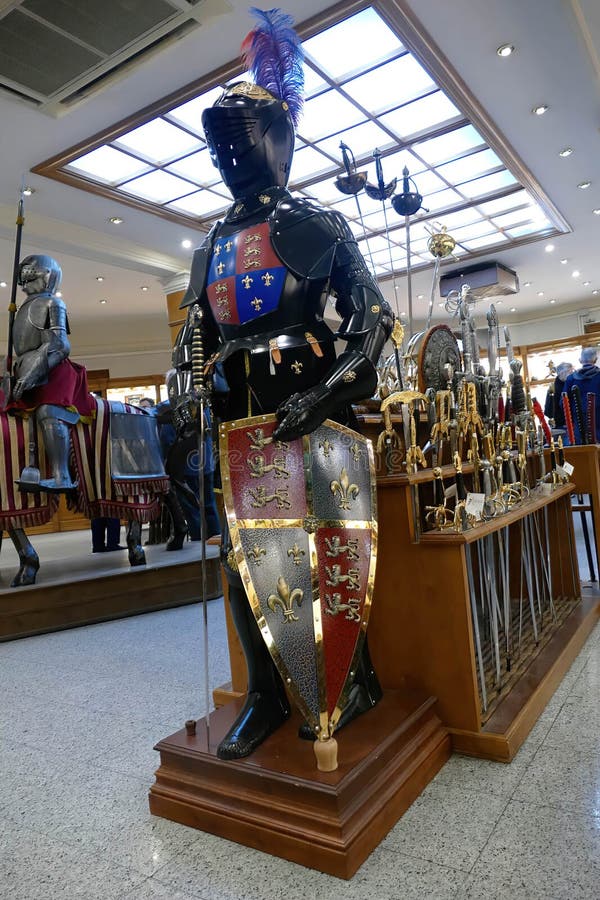 Medieval Knight in Armor, Holding a Broadsword Editorial Photo - Image ...