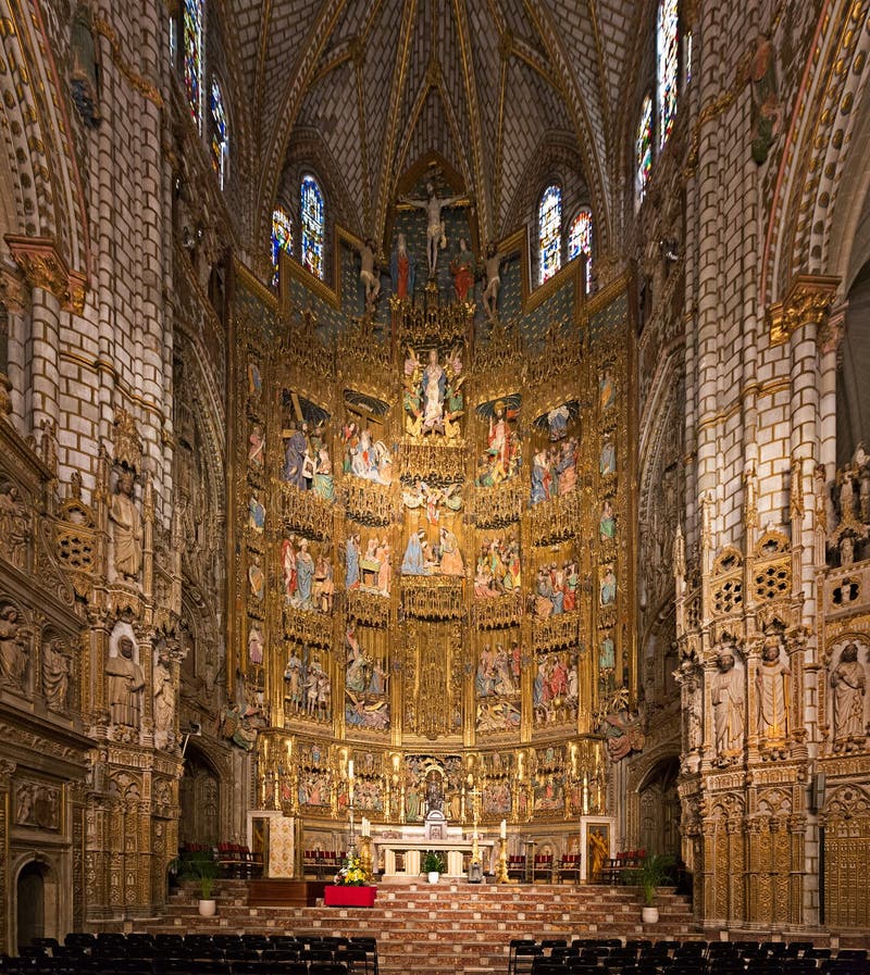 TOLEDO, SPAIN - MAY 2014: Altar of Toledo Cathedral Editorial Stock ...