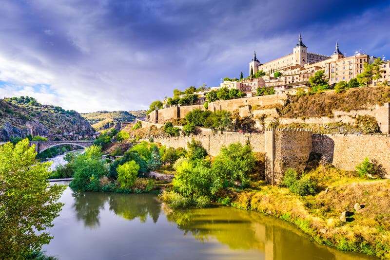 Toledo, Spain Town Skyline stock image. Image of european - 46428493
