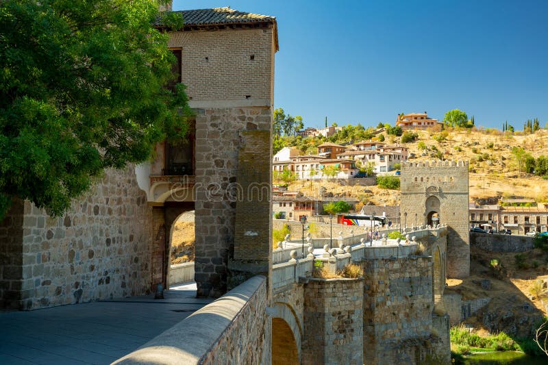 Toledo, Spain. San Martin Bridge Stock Image - Image of landscape ...