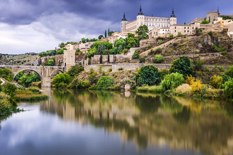 Toledo, Spain on the Tagus River Stock Image - Image of historical ...