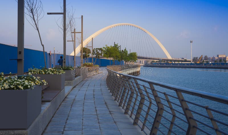 Tolerance Bridge in Dubai City Stock Image - Image of landscape, middle ...