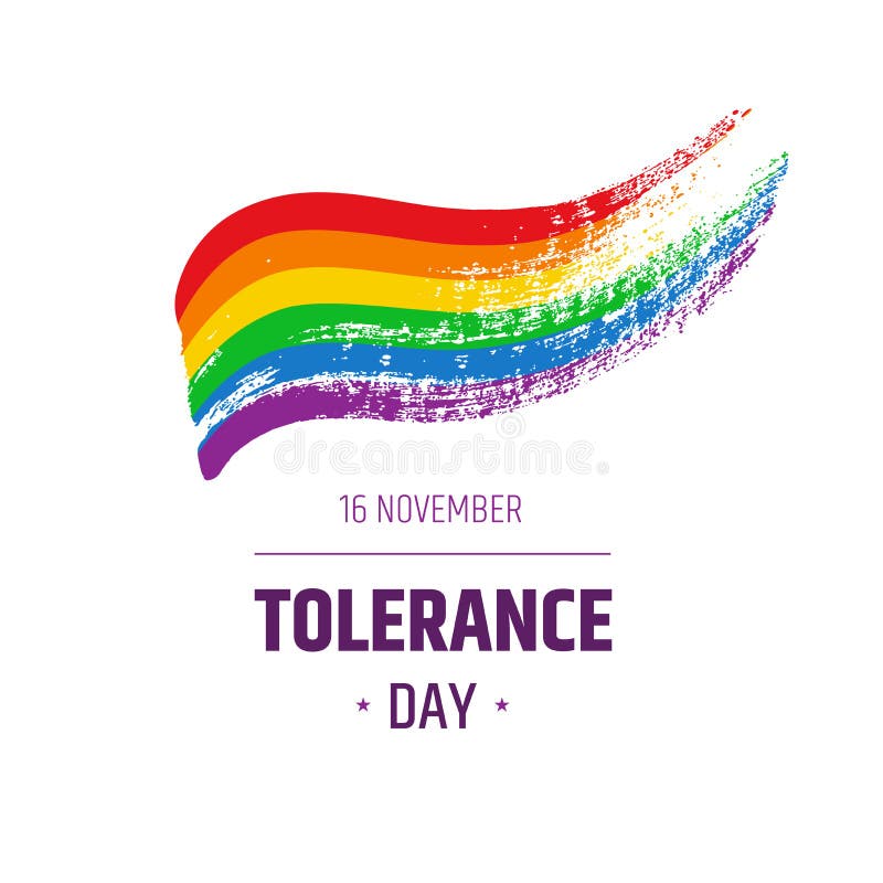 Tolerance Day Logo. Bright Hand Drawn Illustration Isolated on White ...