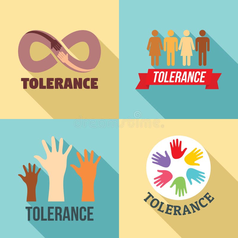 Tolerance Logo Set, Flat Style Stock Vector - Illustration of casual ...