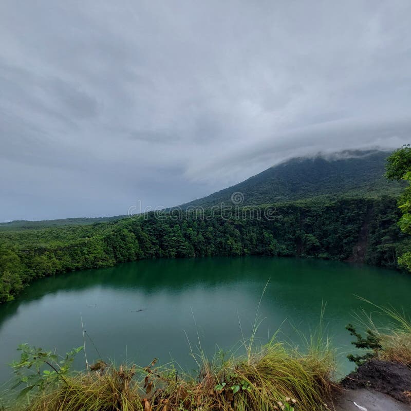 Tolire Lake in Ternate North Maluku Indonesia Stock Image - Image of ...