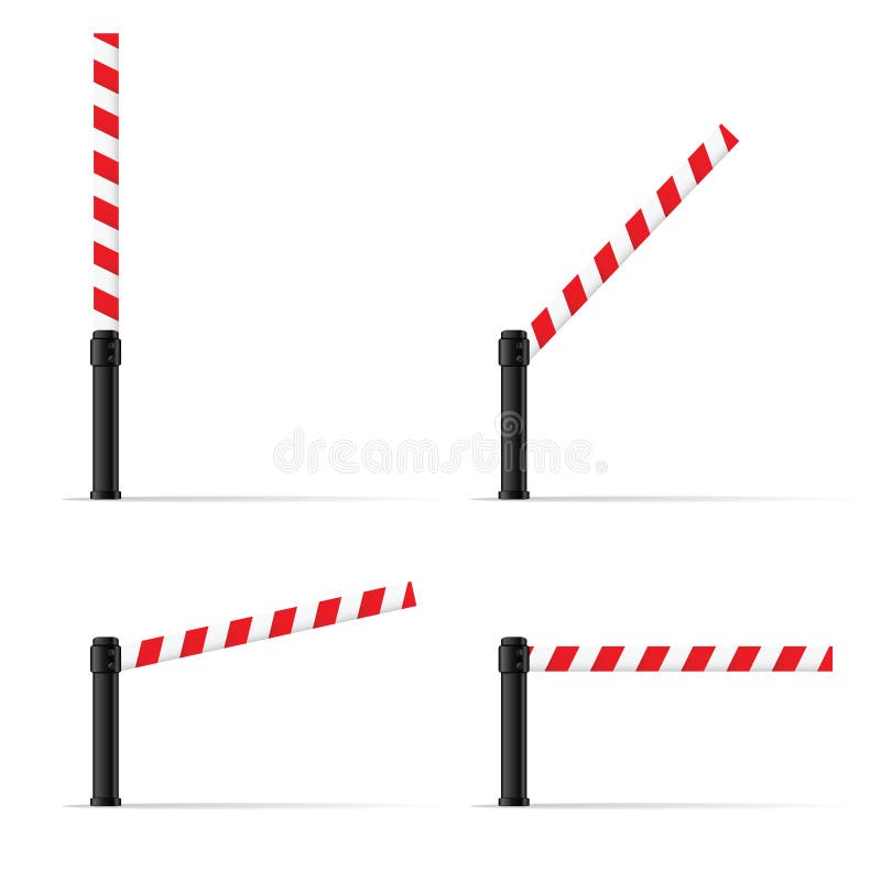 Toll Booth Set Vector on Road Stock Vector - Illustration of road ...