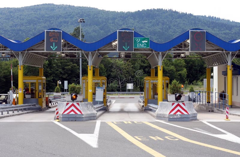 Toll gate in Croatia stock image. Image of payment, motorway - 20190099