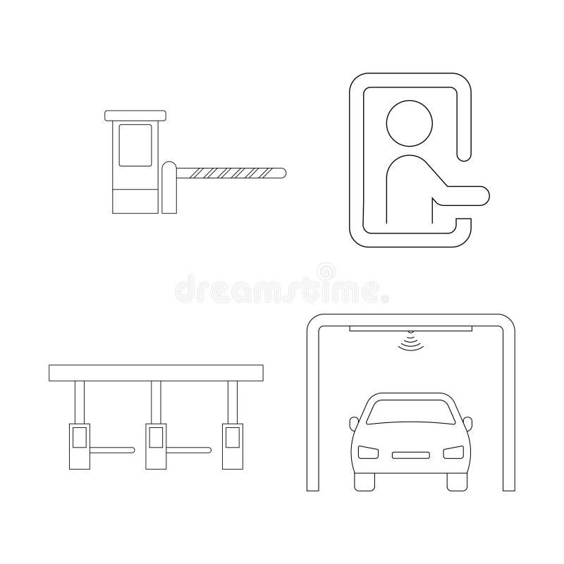 Toll gate icon stock illustration. Illustration of point - 345618223
