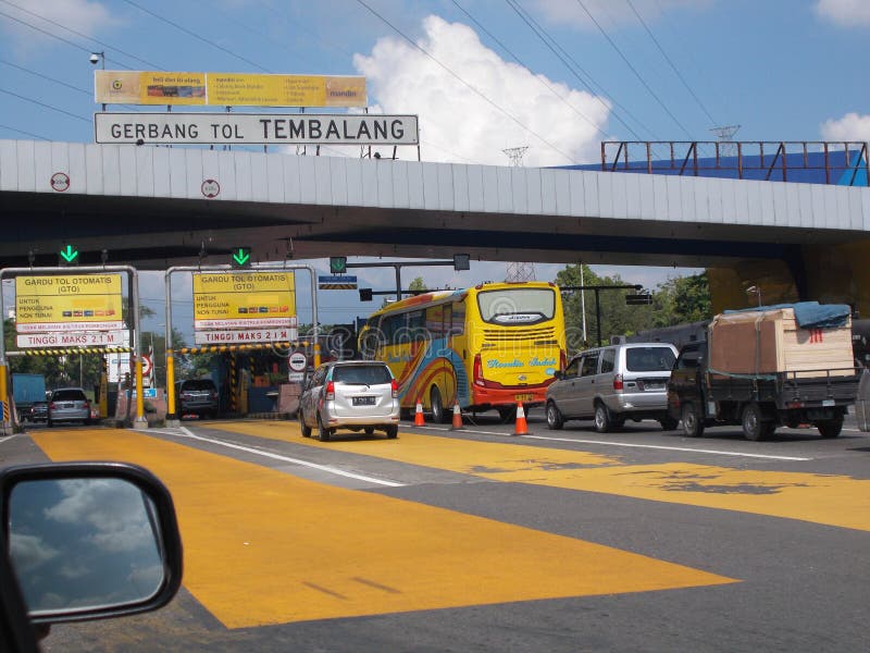 Toll gate in semarang editorial stock photo. Image of highway - 99931248