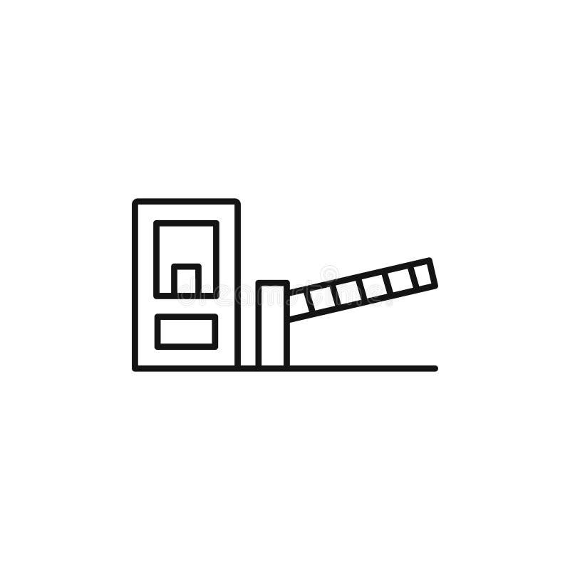 Toll Plaza Icon Symbol on White Background Stock Vector - Illustration ...