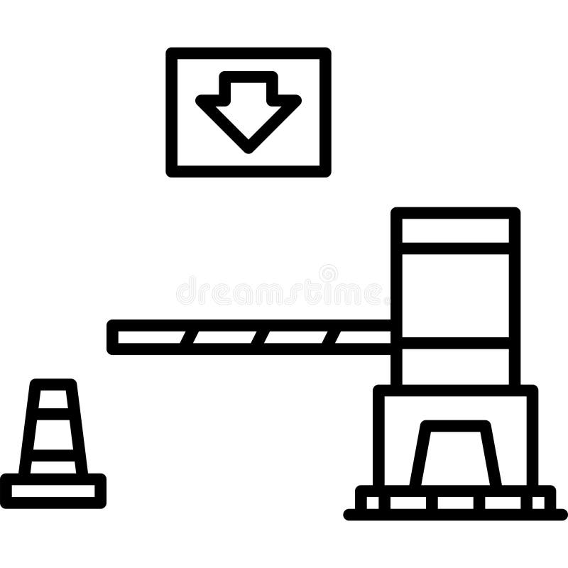 Toll Gate stock vector. Illustration of line, station - 349587289
