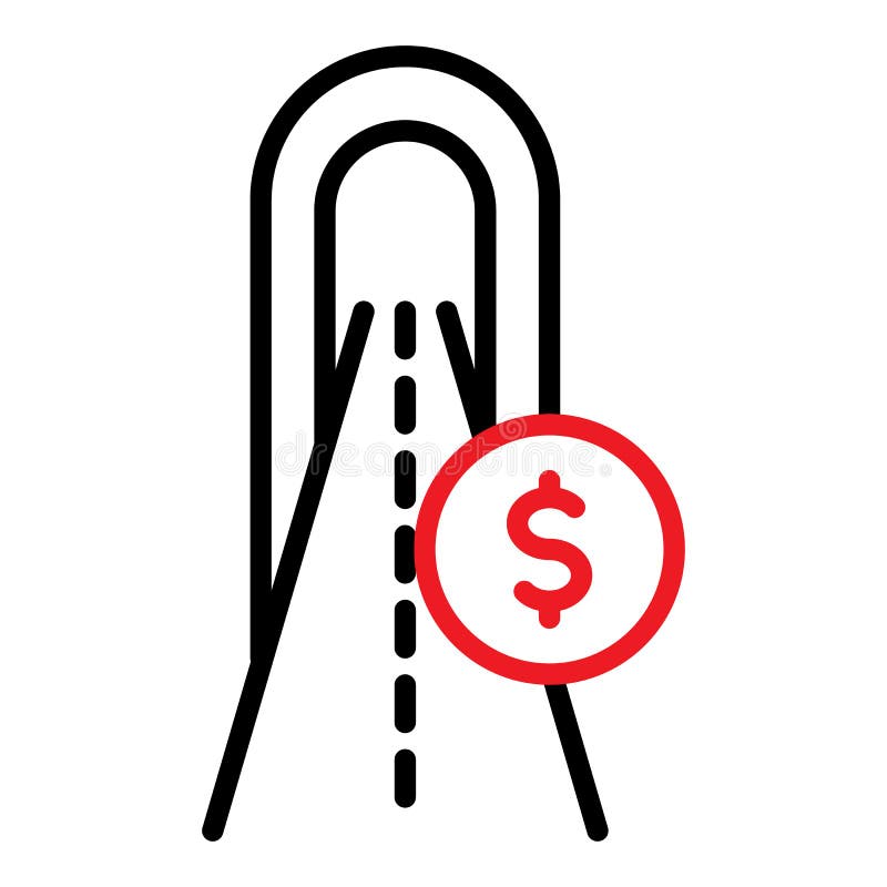 Toll Road Linear Icon. Toll Checkpoint Gate Outline Vector Illustration ...