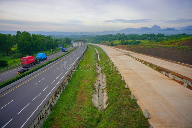 Toll Roads Under Blue Skies Stock Image - Image of java, railway: 280914751