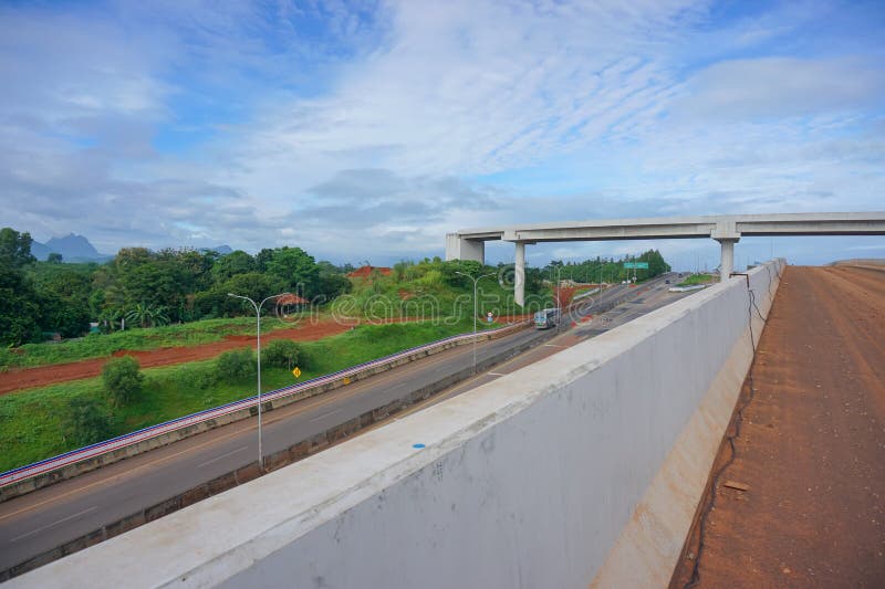 Toll Roads Under Blue Skies Stock Photo - Image of bridge, toll: 280915084