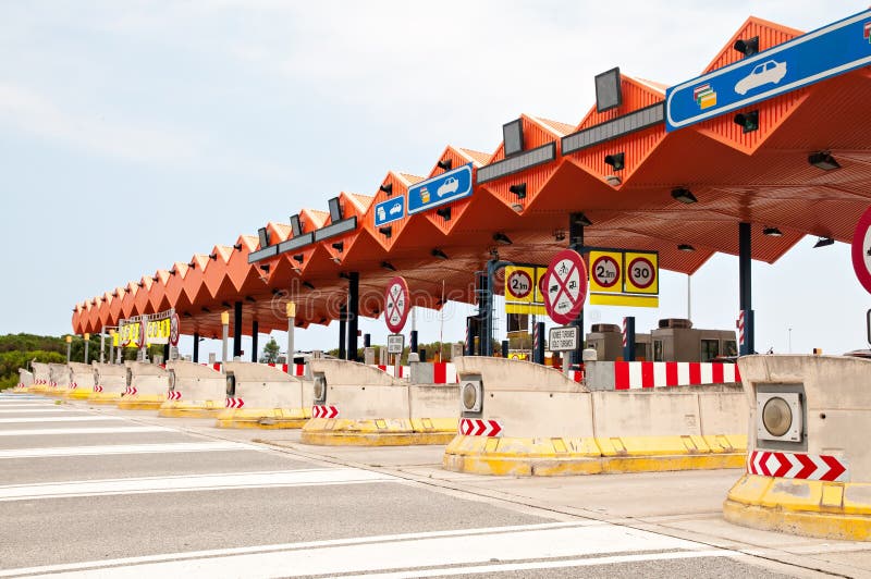 Toll gate in Croatia stock image. Image of payment, motorway - 20190099