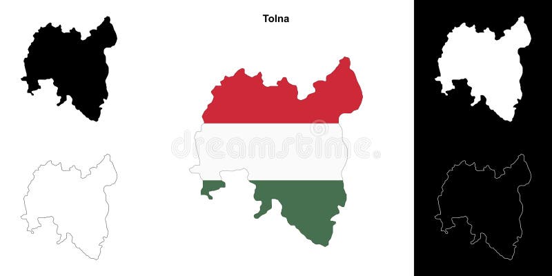 Tolna outline map stock illustration. Illustration of tolna - 342101492